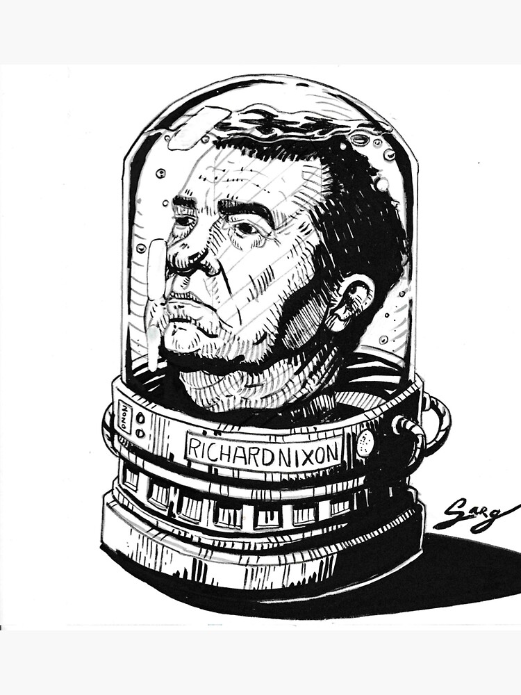 "Nixon head, futurama style" Sticker for Sale by louds | Redbubble