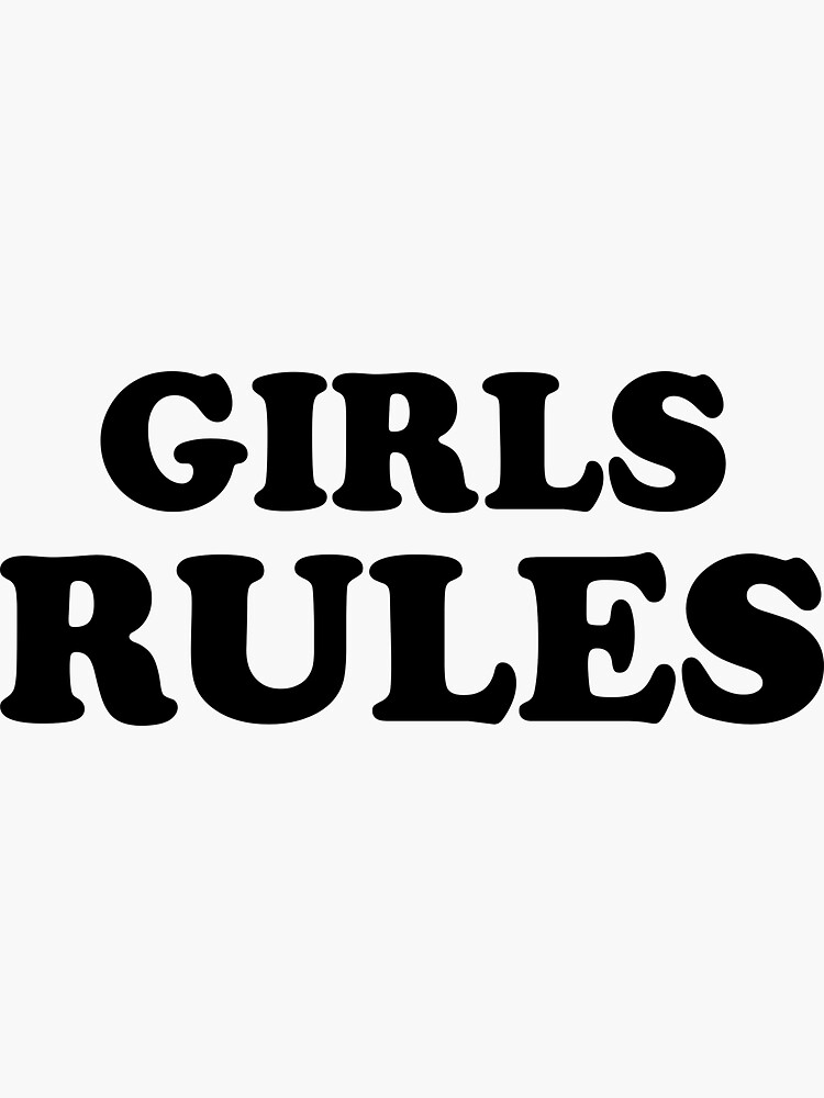 "Minimalist, Girls rules logo" Sticker by Fredylinked | Redbubble