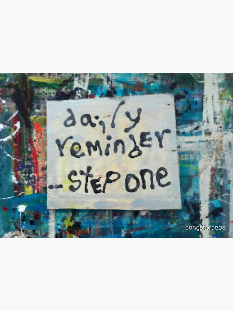 "step one" Sticker by songsforseba | Redbubble