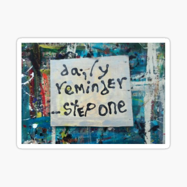 "step one" Sticker by songsforseba | Redbubble
