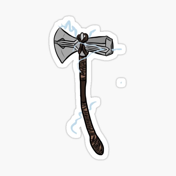 "Stormbreaker Axe" Sticker for Sale by austinstaulcup | Redbubble