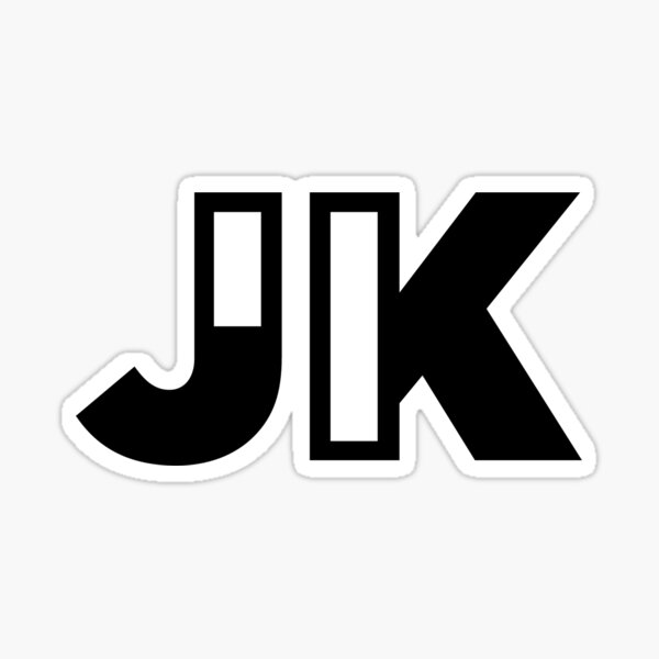 "JK WORD PATTERN" Sticker for Sale by kimstigma | Redbubble