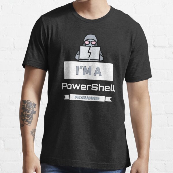 "Ich bin ein PowerShell-Programmierer (Farbe Weiß)" T-Shirt von ...