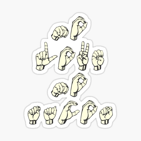 "No Love No Tacos ASL American Sign Language " Sticker for Sale by ...