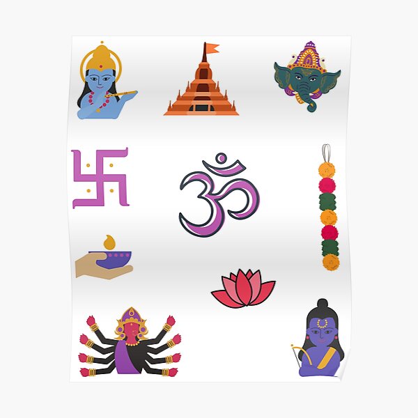 "Hindu" Poster for Sale by Quetzalita | Redbubble