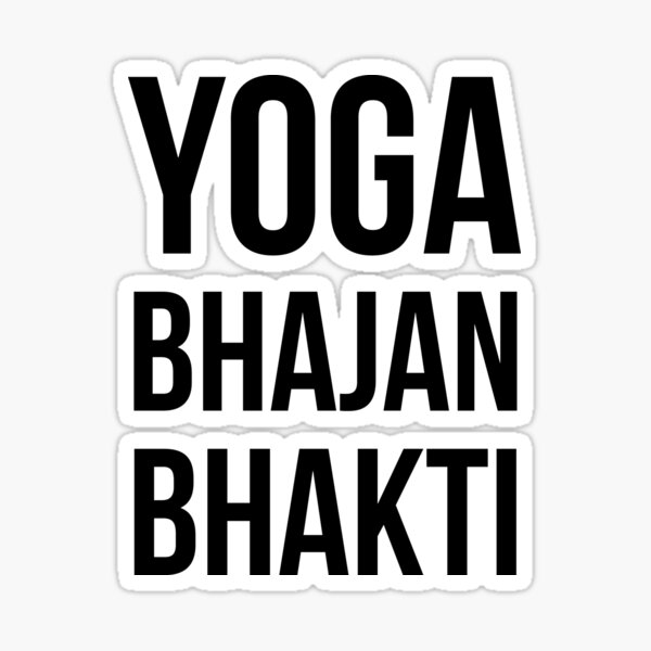 "Yoga, Bhajan, Bhakti" Sticker by RAAS-Designs | Redbubble