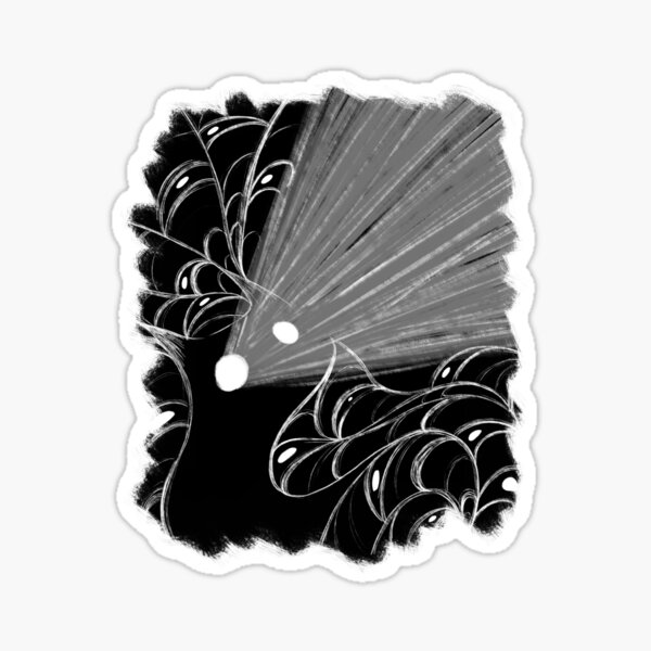 "Cat bat ghost signal during the night" Sticker by mooniya-stories ...