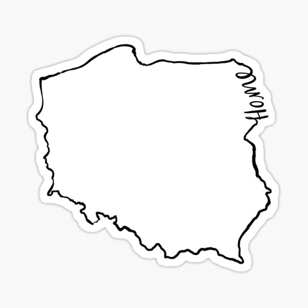 "Poland home outline " Sticker for Sale by Glass-daisies | Redbubble