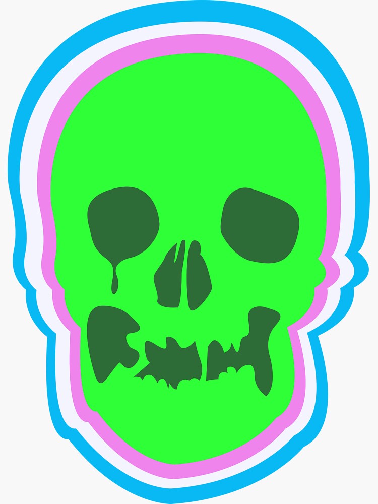 "Trans Pride Skull" Sticker by WorldOfRey | Redbubble