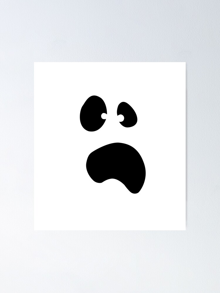 "Silly Ghost Face | Spooky Halloween Ghoul Face" Poster by ...
