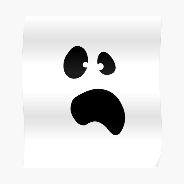 "Silly Ghost Face | Spooky Halloween Ghoul Face" Poster by ...