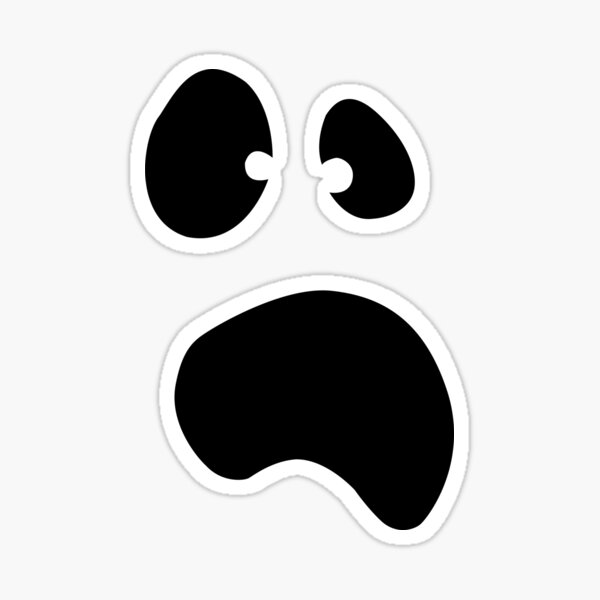 "Silly Ghost Face | Spooky Halloween Ghoul Face" Sticker for Sale by ...