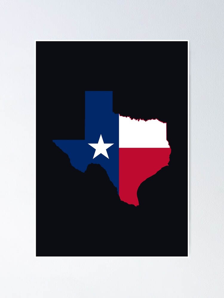 "Texas Map Flag #1" Poster by SalahBlt | Redbubble