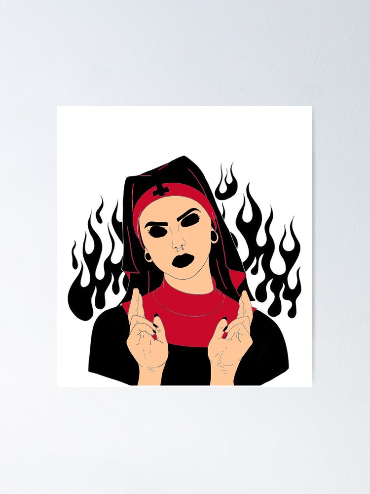 "evil nun" Poster by irisjespen | Redbubble
