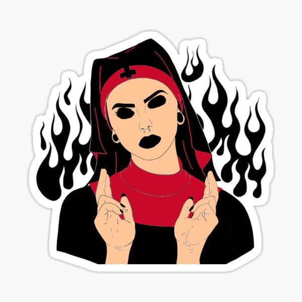 "evil nun" Sticker for Sale by irisjespen | Redbubble