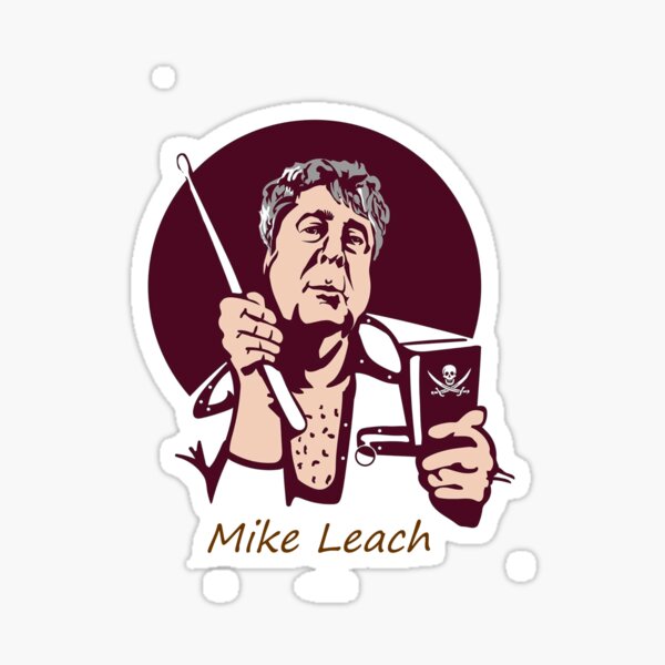 "Mike Leach Shirt " Sticker for Sale by Medbn1993 | Redbubble