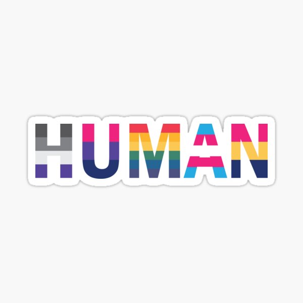 "Human LGBT" Sticker by patternsworld | Redbubble