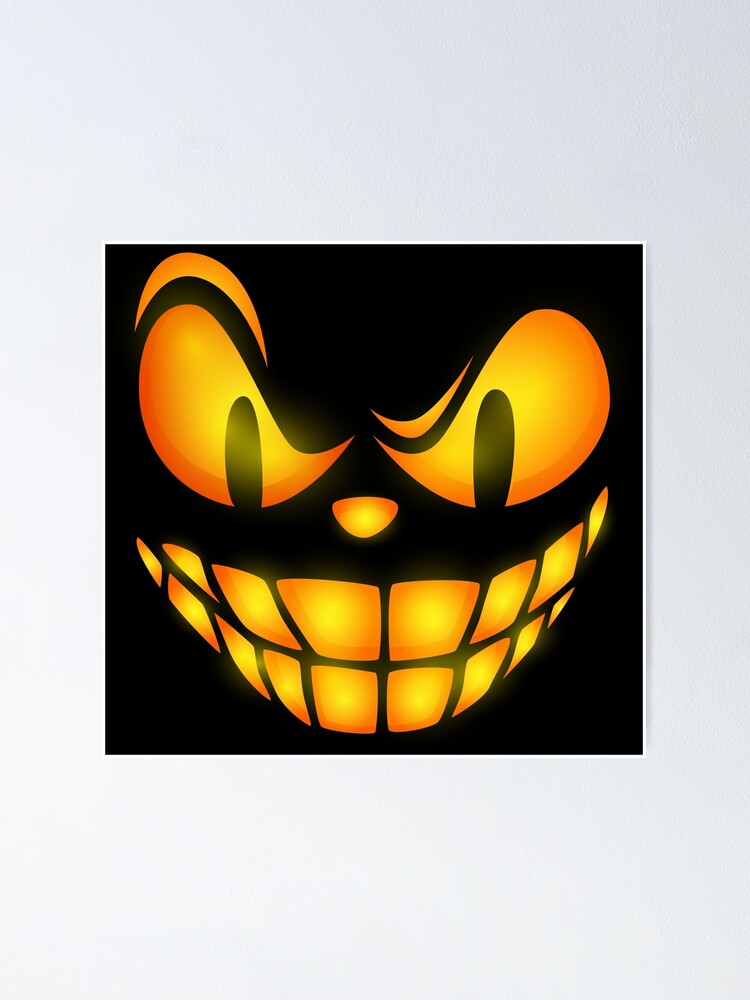 "Black Ominous Glowing Smiley Face " Poster for Sale by Med08 | Redbubble