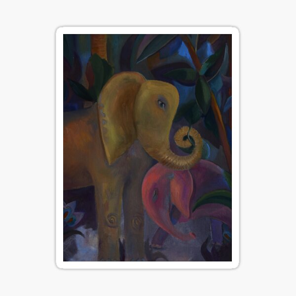 "elephant family picture oil canvas PolinaMurashova #varezhkina_polina ...