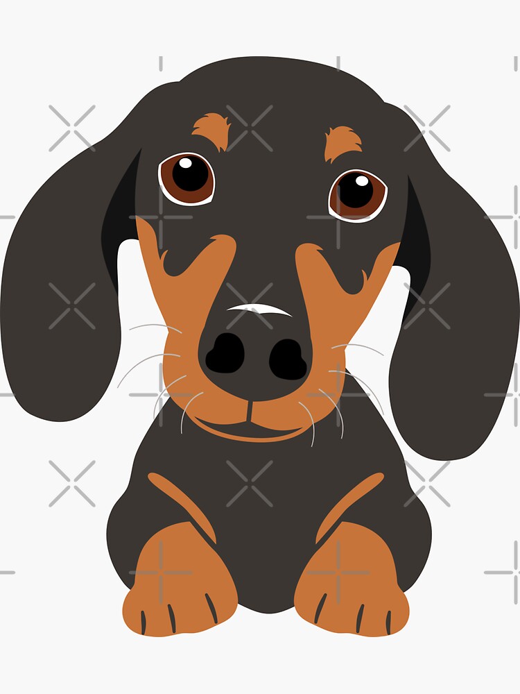 "Cute Dachshund Sausage Dog" Sticker for Sale by Lulupainting | Redbubble