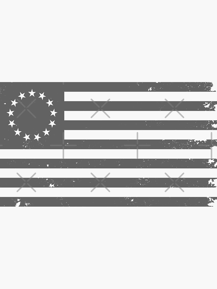 "Gray Betsy Ross Flag" Sticker by ivanovart | Redbubble
