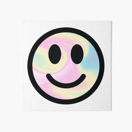 "Holographic Smiley Face" Art Board Print by tetralee | Redbubble