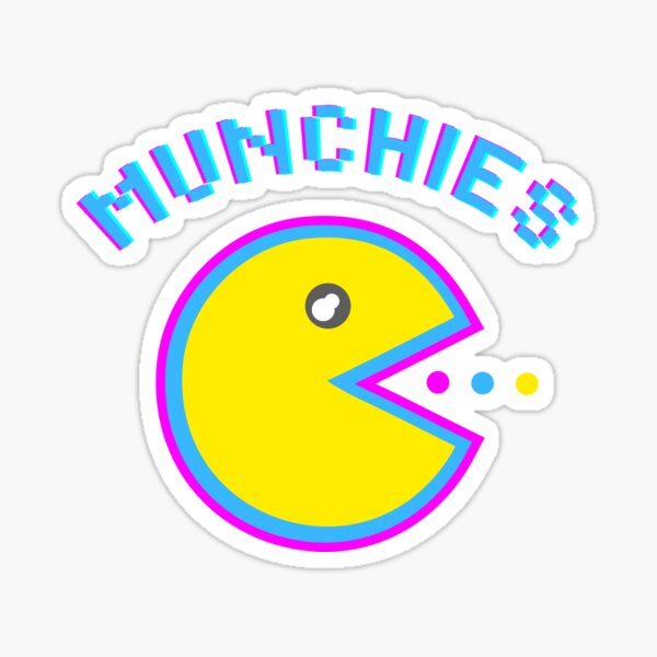 "Munchies Pixel I love Arcade games Monster BoomBoomInk" Sticker for ...