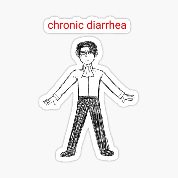 "Chronic Diarrhea Levi" Sticker for Sale by drawnbysofie | Redbubble