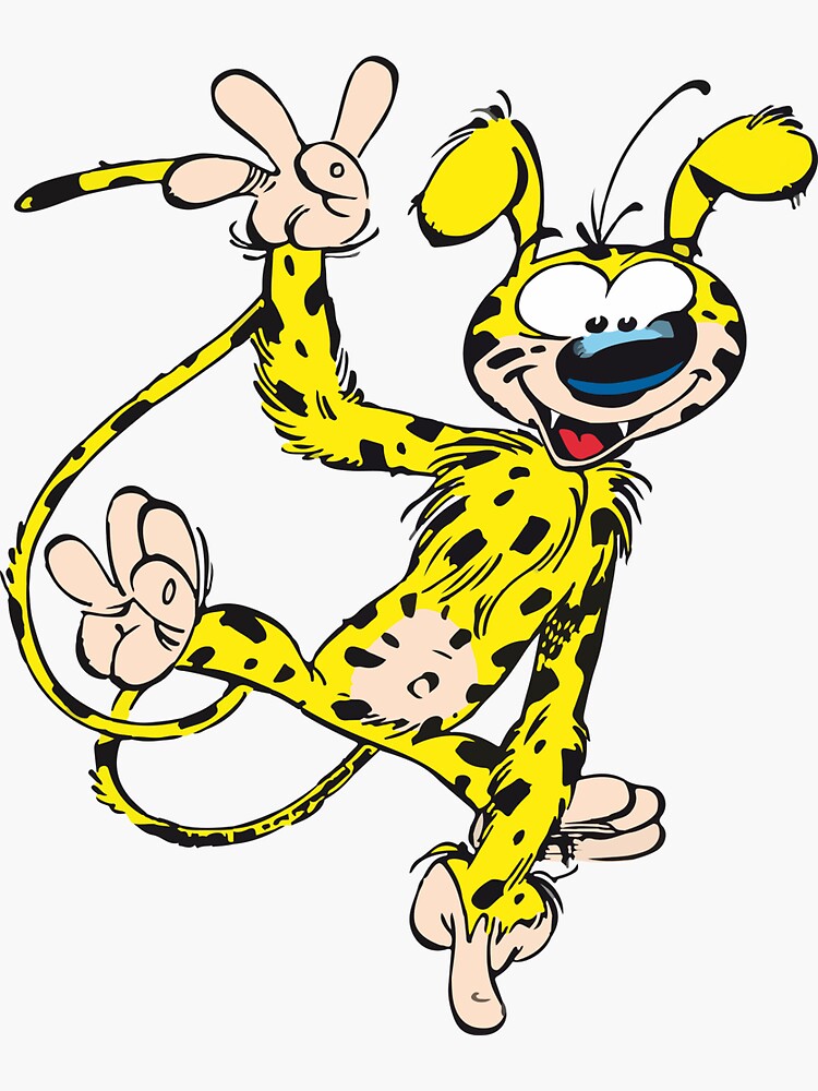 "Marsupilami waving" Sticker for Sale by Hubashop | Redbubble