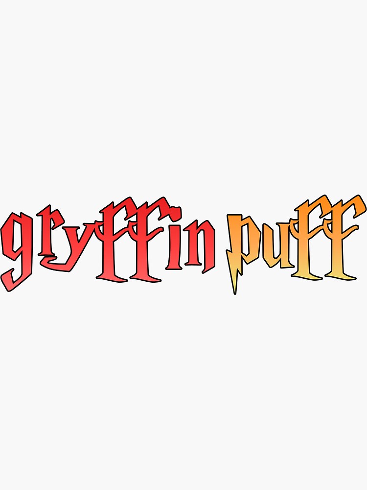 "Gryffinpuff" Sticker for Sale by elmaria | Redbubble