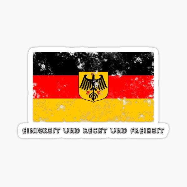"Flag of Germany with Motto" Sticker by highlandarmory | Redbubble