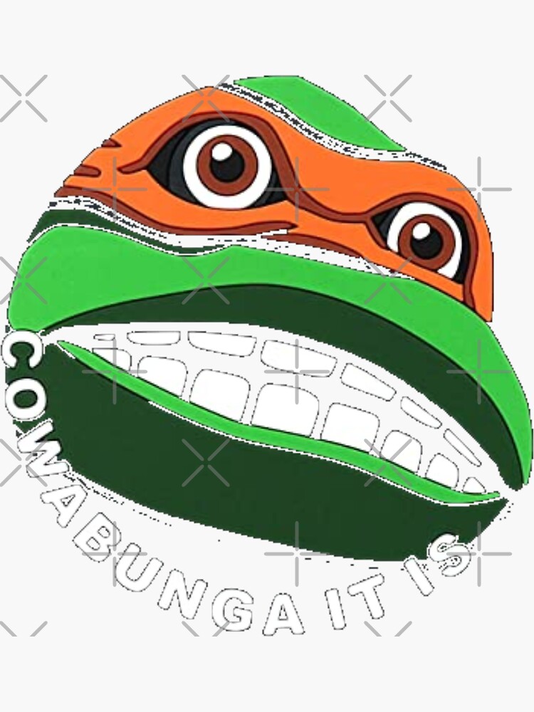 "Cowabunga " Sticker for Sale by Beyond-Death | Redbubble