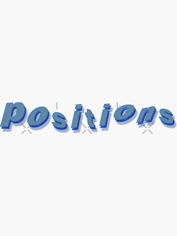 "positions" Sticker by vbsartwork | Redbubble