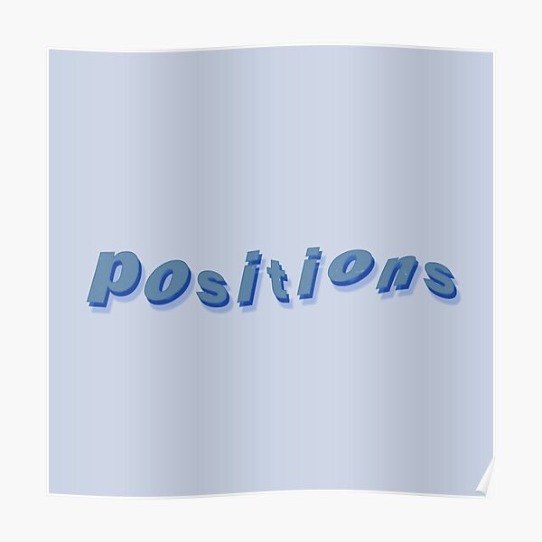 "positions" Poster by vbsartwork | Redbubble
