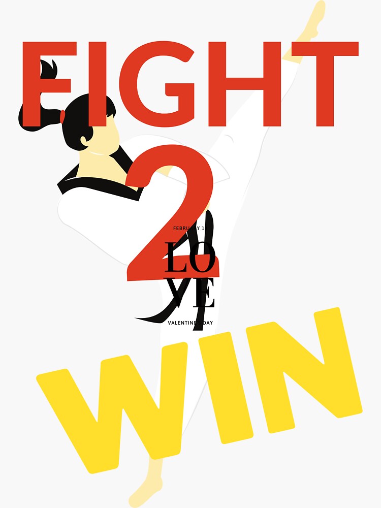 "Fight to win. Fight 2 win" Sticker by MelonnShop | Redbubble