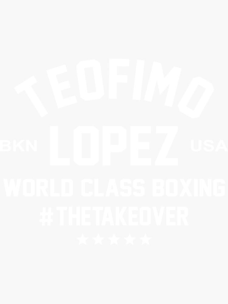 "TEOFIMO LOPEZ" Sticker for Sale by dertendois | Redbubble