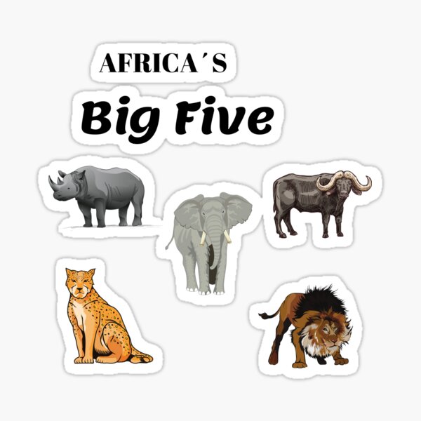 "Africa Big Five" Sticker by OugelShop | Redbubble