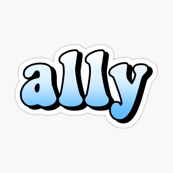 "aesthetic pastel blue gradient ally name" Sticker by STAR10008 | Redbubble