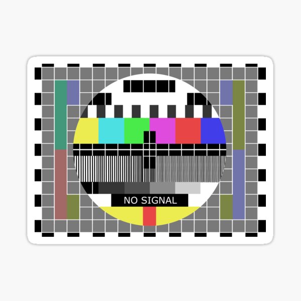 "TV Test Card" Sticker for Sale by sirglennbo | Redbubble