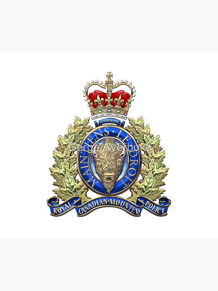 "Royal Canadian Mounted Police - RCMP Badge over White Leather" Travel ...