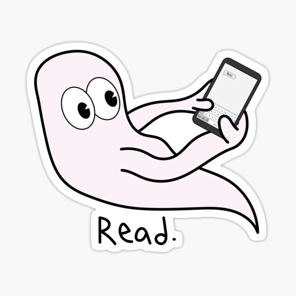 "ghosting ghost text texting iphone cute cartoon " Sticker for Sale by ...