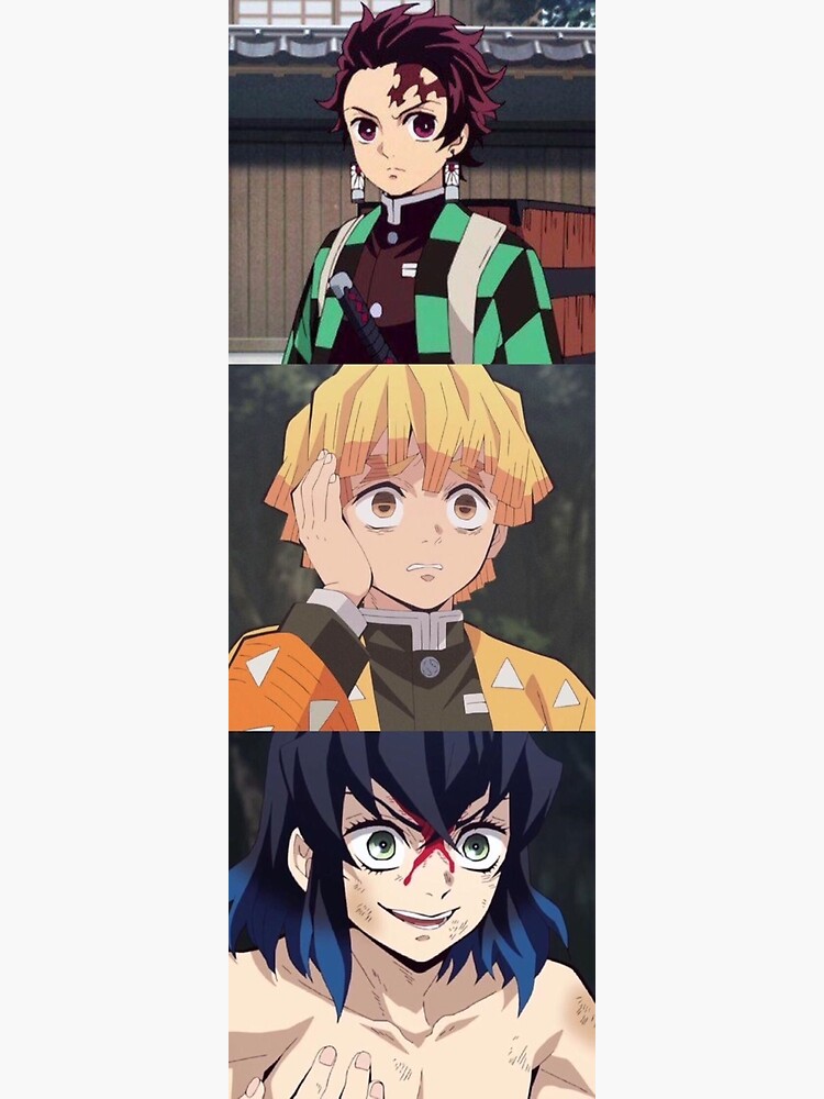 "Tanjiro,Zenitsu,Inosuke Strip" Photographic Print by sstickersbyari ...