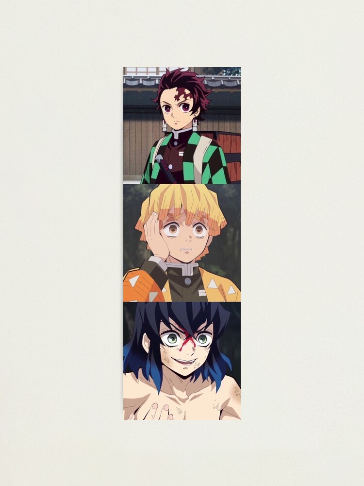 "Tanjiro,Zenitsu,Inosuke Strip" Photographic Print by sstickersbyari ...