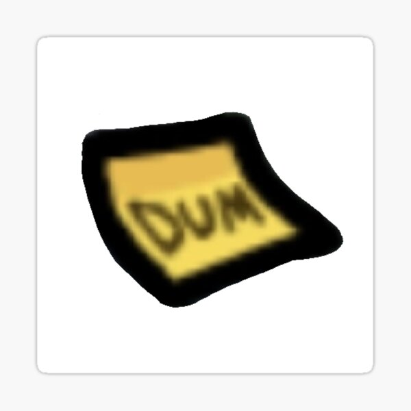 "Among us ‘dum’ accessory post it note" Sticker by Izzygraciee | Redbubble