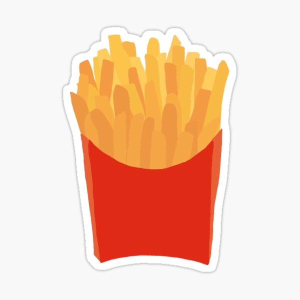 "french fries" Sticker for Sale by emmas--designs | Redbubble