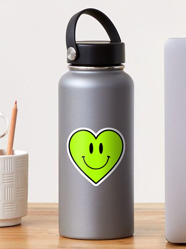 "Heart Lime | Happy Face | Smiley | " Sticker for Sale by HappyFaceCo ...