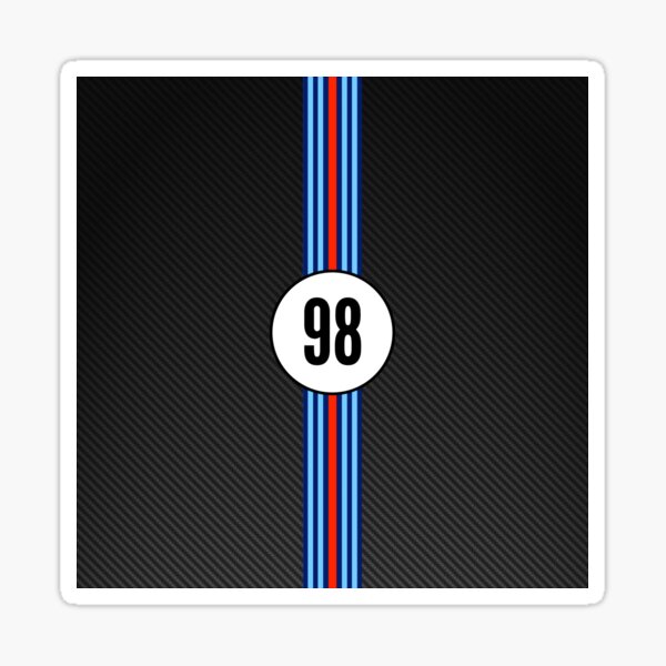 "Racing Stripes Carbon Background 98" Sticker for Sale by JeffReding ...