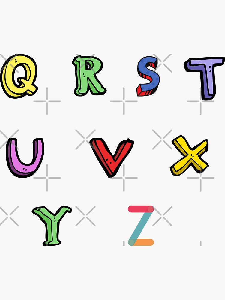 "alphabet, letter sticker pack" Sticker for Sale by fra02 | Redbubble