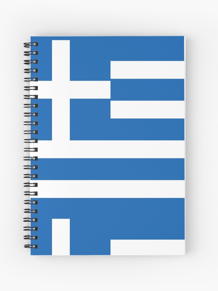 "Greece | Greek Flag" Spiral Notebook for Sale by flagstickers | Redbubble