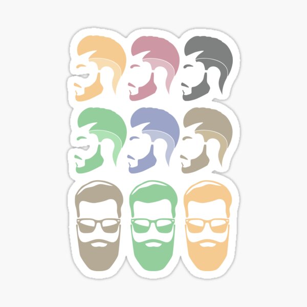 "Movember Bearded Man" Sticker for Sale by ChartGifts | Redbubble